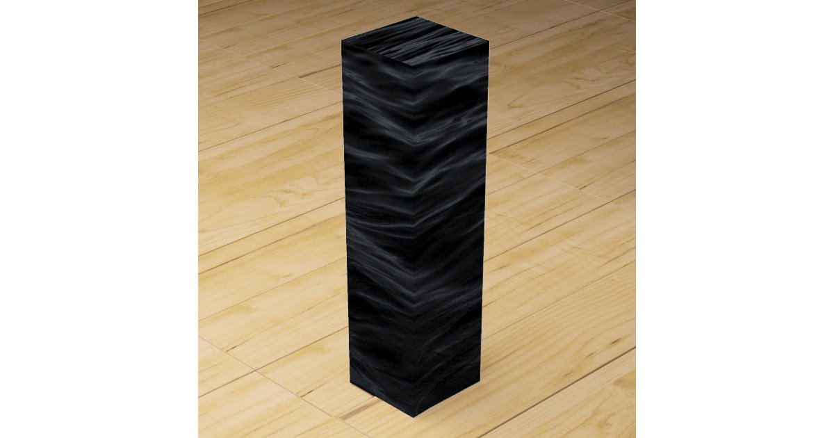 Elegant Black Ripples Wine Gift Box | Zazzle