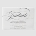 Elegant Black Script Graduation Party Vellum Invitations | Zazzle