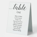 Elegant Black Script Wedding Seating Names Table Tent | Zazzle