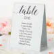 Elegant Black Script Wedding Seating Names Table Tent | Zazzle