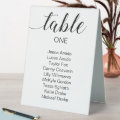 Elegant Black Script Wedding Seating Names Table Tent | Zazzle