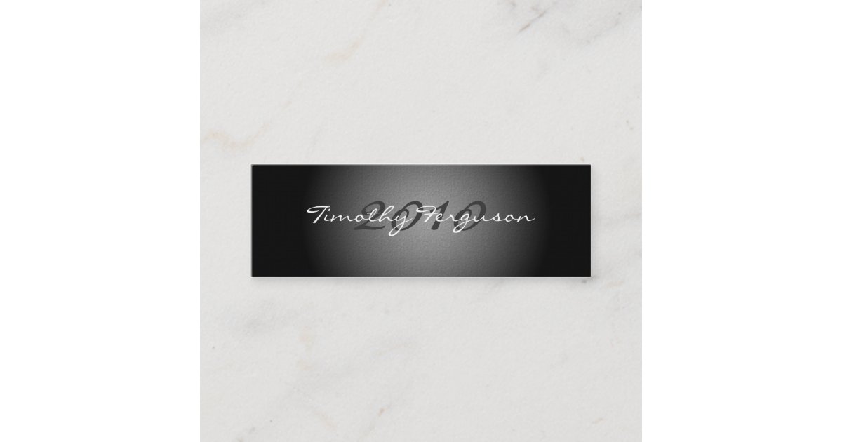 Elegant black silver graduation name card | Zazzle