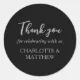 Elegant Black Silver Wedding Classic Round Sticker | Zazzle