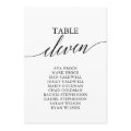 Elegant Black Table Number 11 Seating Chart | Zazzle