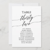 Elegant Black Table Number 32 Seating Chart | Zazzle