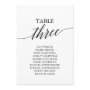 Elegant Black Table Number 3 Seating Chart | Zazzle