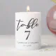 Elegant Black Typography Wedding Table Number Pillar Candle | Zazzle