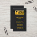 Elegant Black Video and Film Production Business Card | Zazzle