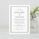 Elegant Black & White Border Modern Wedding Invitation | Zazzle