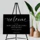Elegant Black & White Corporate Event Welcome Sign | Zazzle