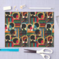 Elegant Black Woman African Pattern in Bold Hues Tissue Paper | Zazzle