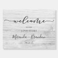 Elegant Bleached Wood Wedding Welcome Sign | Zazzle