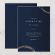 Elegant Blue and Gold Happy Hour Invitation | Zazzle