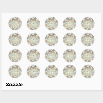 Elegant Blue and Gold Lotus Flower Sticker | Zazzle
