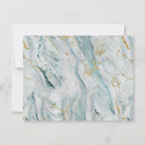 Elegant Blue and Gold Marble Texture Note Card | Zazzle