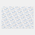 Elegant Blue and Gold Star of David Happy Passover Wrapping Paper ...