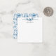 Elegant Blue and White French Rococo Floral Note Card | Zazzle
