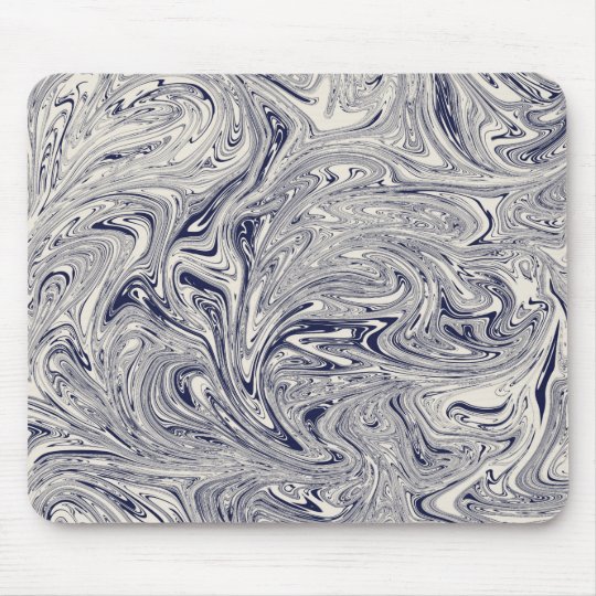 Elegant Blue and White Marble Swirl Mouse Pad | Zazzle.com