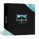 Elegant Blue & Aqua Watercolor Dragonfly 3 Ring Binder | Zazzle