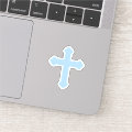 Elegant Blue Cross Sticker | Zazzle
