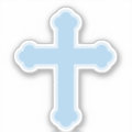 Elegant Blue Cross Sticker | Zazzle