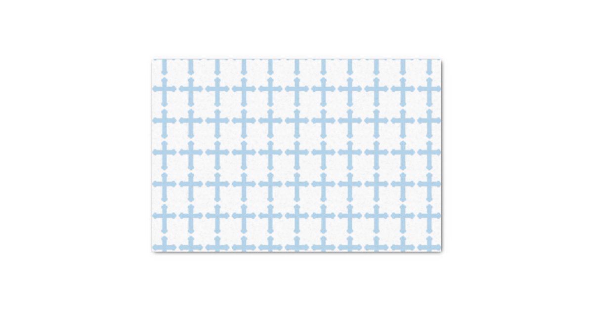 Elegant Blue Cross Tissue Paper | Zazzle