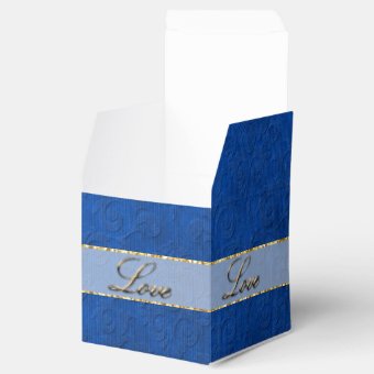 Elegant Blue Custom Wedding Favor Gift Box | Zazzle
