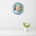 Elegant Blue Faux Foil Sympathy Memorial Photo Balloon | Zazzle