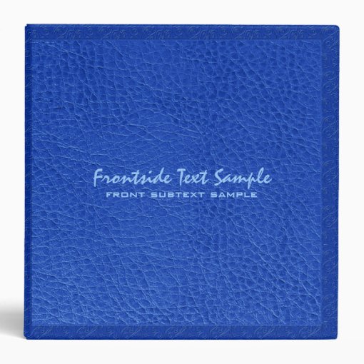 Elegant Blue Faux Vintage Leather Look Binder | Zazzle