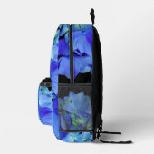 Elegant blue floral blue roses blue hydrangeas printed backpack | Zazzle