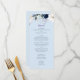 Elegant Blue Floral Wedding Menu | Zazzle