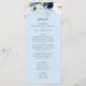 Elegant Blue Floral Wedding Menu | Zazzle