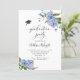 Elegant Blue Flowers Graduation Party Invitation | Zazzle