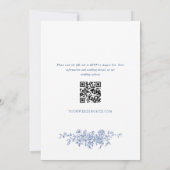 Elegant Blue French Roses Garden Wedding QR code Invitation | Zazzle