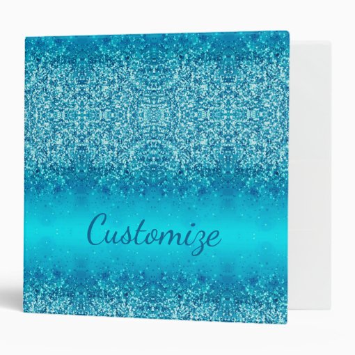 Elegant Blue Frost Sparkle Binder 2 | Zazzle