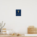 Elegant Blue Gold Boys Confirmation Welcome Poster | Zazzle