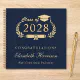 Elegant Blue Gold Graduation Party Guest Book | Zazzle