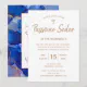 Elegant Blue Gold Passover Seder Invitation | Zazzle