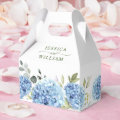 Elegant Blue Hydrangea Eucalyptus Gift Wedding Favor Boxes | Zazzle