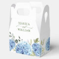 Elegant Blue Hydrangea Eucalyptus Gift Wedding Favor Boxes | Zazzle