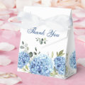 Elegant Blue Hydrangea Eucalyptus Gift Wedding Favor Boxes | Zazzle