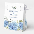 Elegant Blue Hydrangea Eucalyptus Gift Wedding Favor Boxes | Zazzle