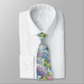 Elegant Blue Hydrangea Floral Pattern Wedding Neck Tie | Zazzle