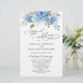 Elegant Blue Hydrangea Wedding Ceremony Program | Zazzle