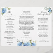 Elegant Blue Hydrangea Wedding Ceremony Program | Zazzle