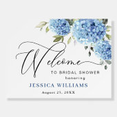 Elegant Blue Hydrangea Welcome Bridal Shower Foam Board | Zazzle
