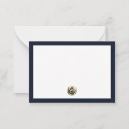 Elegant Blue Legal Note Card | Zazzle