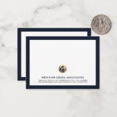 Elegant Blue Legal Note Card | Zazzle
