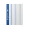 Elegant Blue Lined 11 x 8.5 Landscape Personalized Notepad | Zazzle