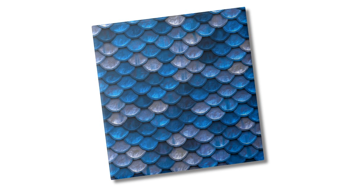 Elegant Blue Metallic Pattern Ceramic Tile | Zazzle